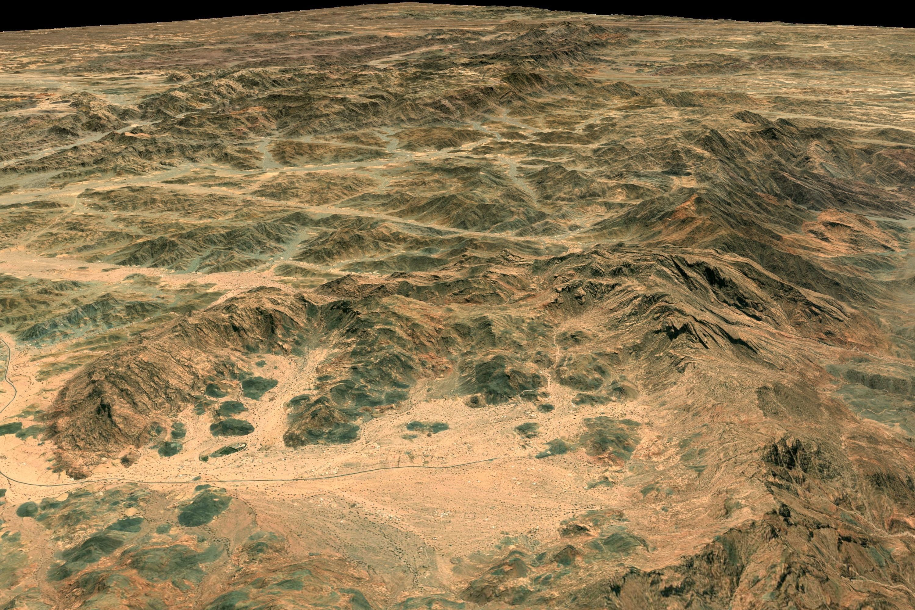 Mecca and the Red Sea coast of Saudi Arabia - tile n23 e39 3D model ...