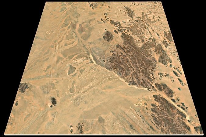Mecca and the Red Sea coast of Saudi Arabia - tile n21 e43 3D model ...