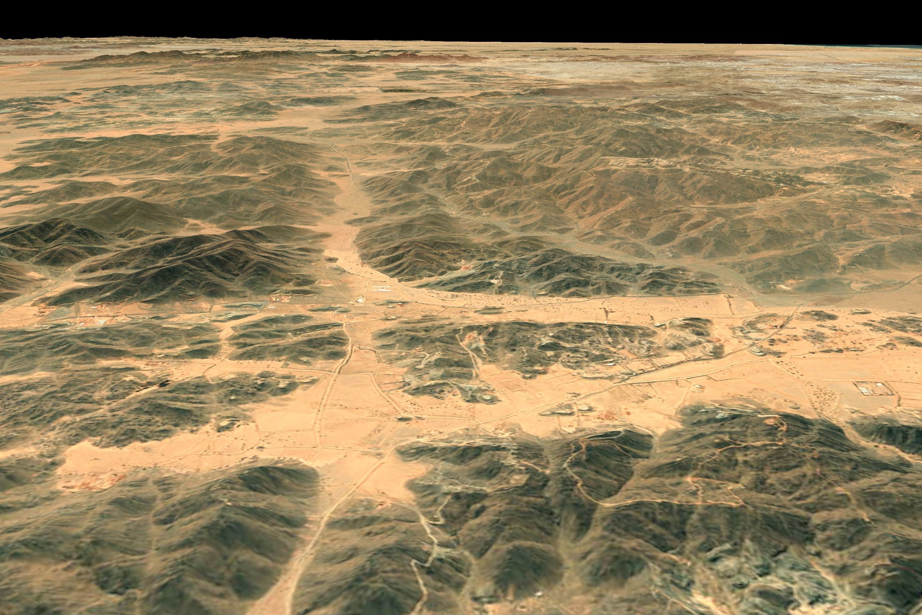 Mecca and the Red Sea coast of Saudi Arabia - tile n21 e39 3D model ...