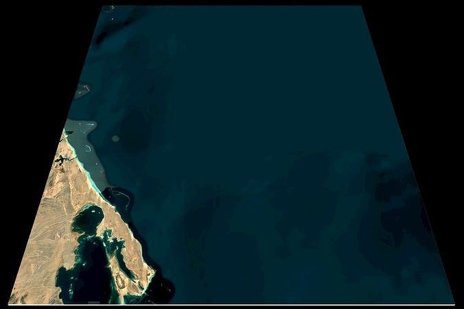 Mecca and the Red Sea coast of Saudi Arabia - tile n21 e37 3D model ...
