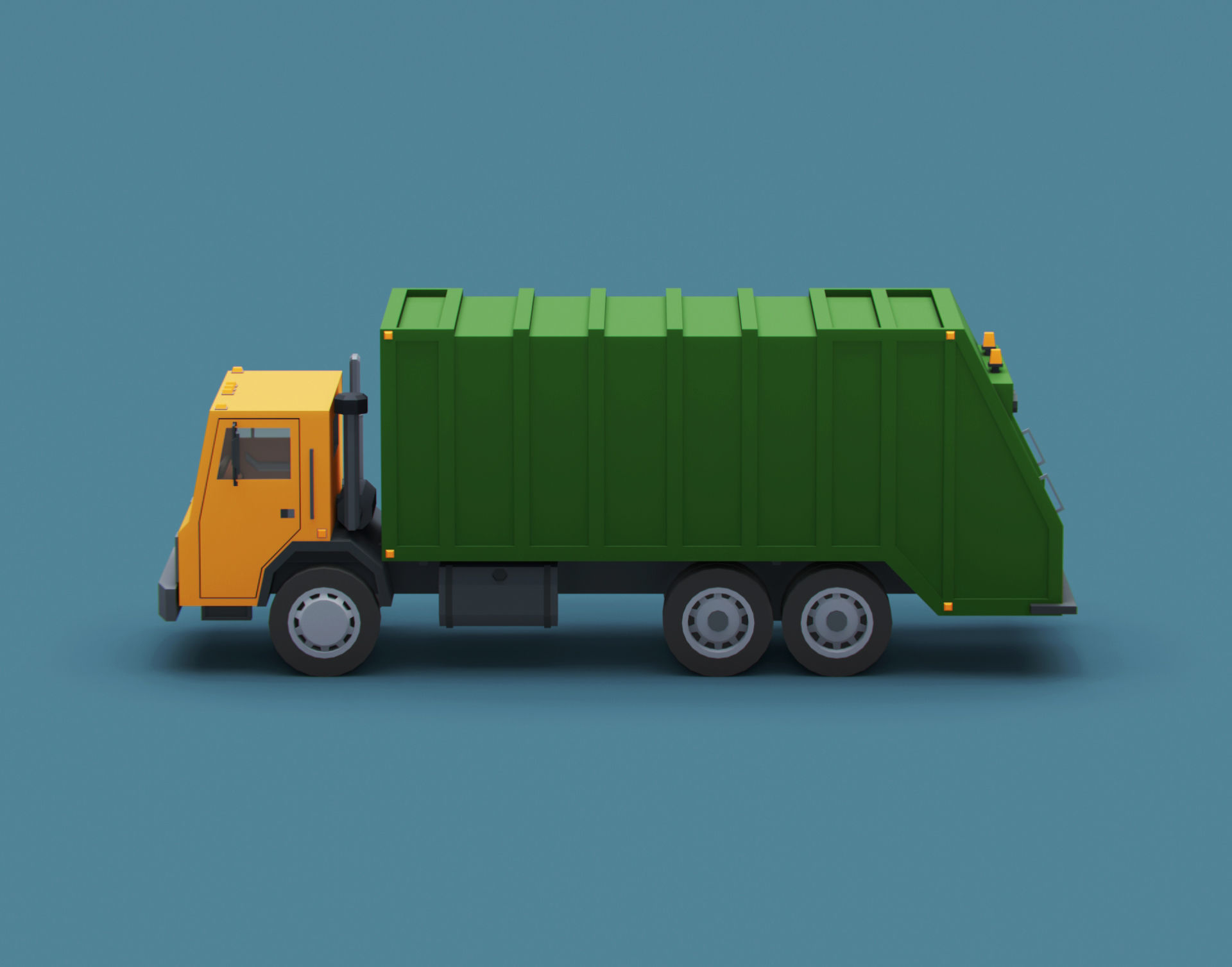 3D model Cartoon Stylized Garbage Trucks VR / AR / low-poly | CGTrader