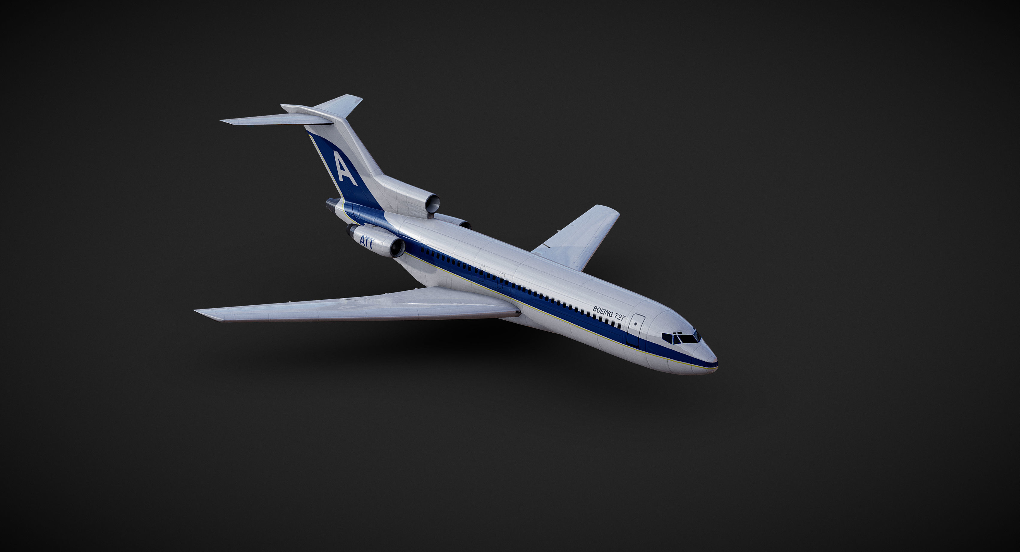 3D model Boeing 727 VR VR / AR / low-poly | CGTrader