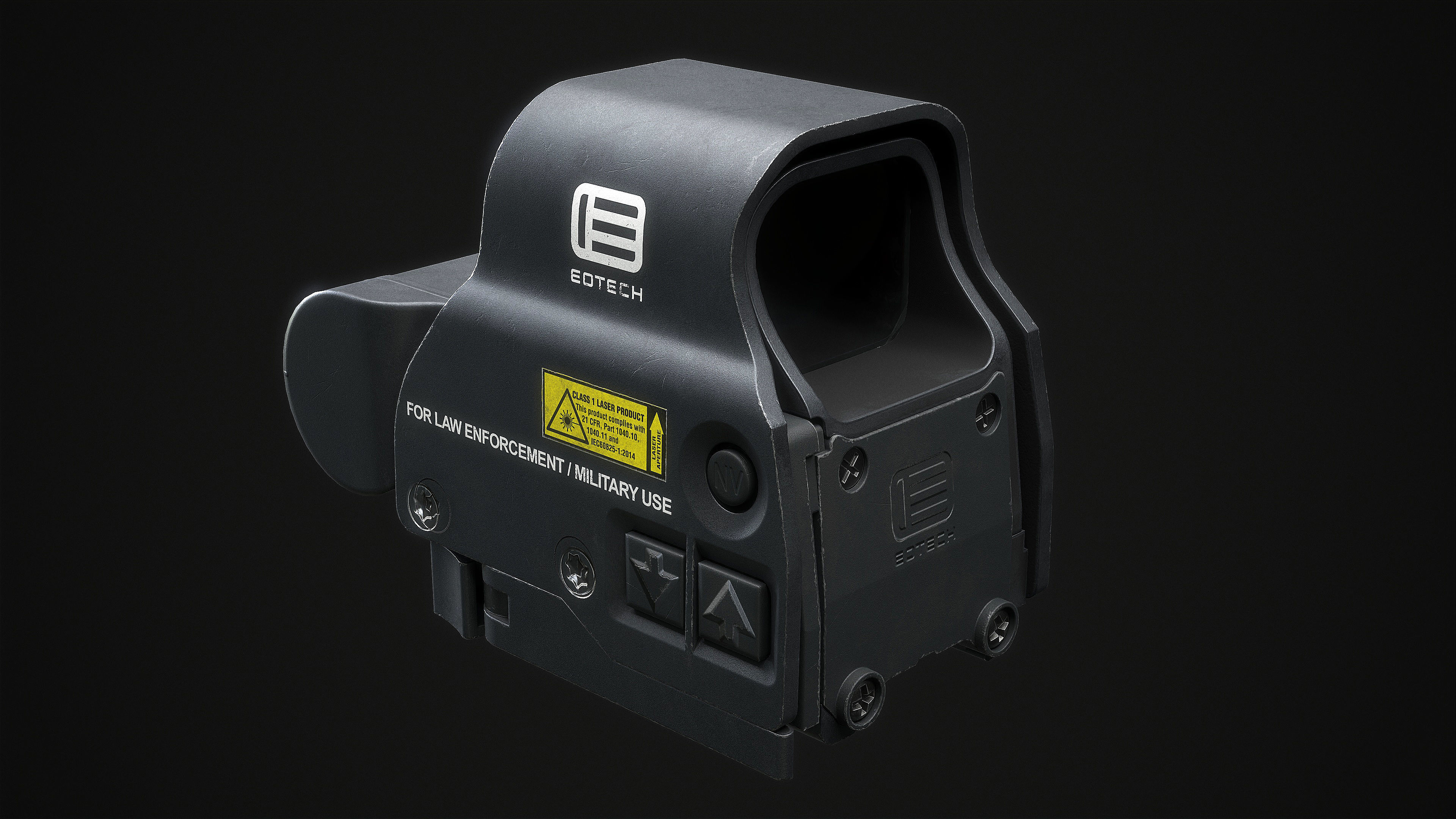3D model EOTech EXPS3 With Magnifier 3x VR / AR / low-poly | CGTrader