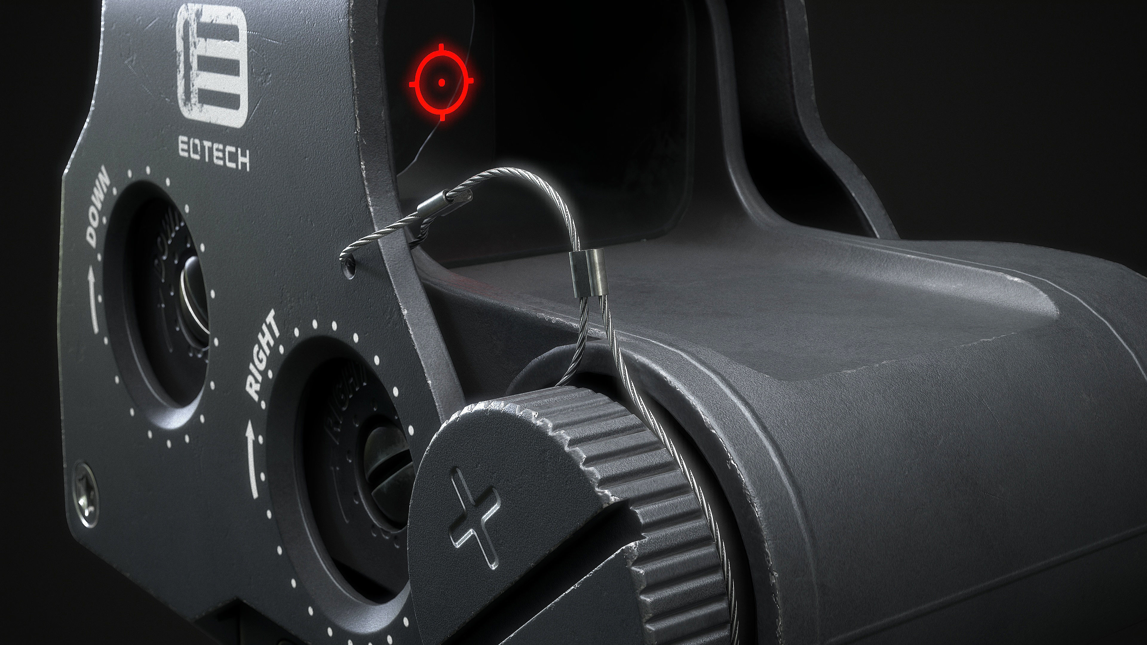 3D model EOTech EXPS3 With Magnifier 3x VR / AR / low-poly | CGTrader