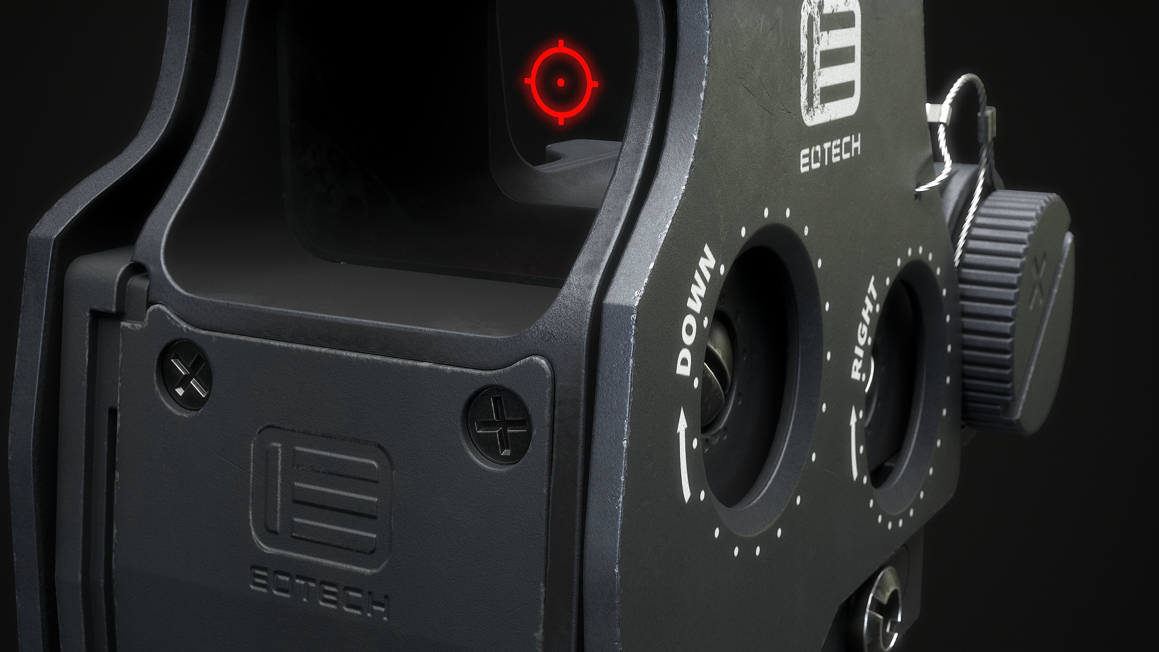 3D model EOTech EXPS3 With Magnifier 3x VR / AR / low-poly | CGTrader