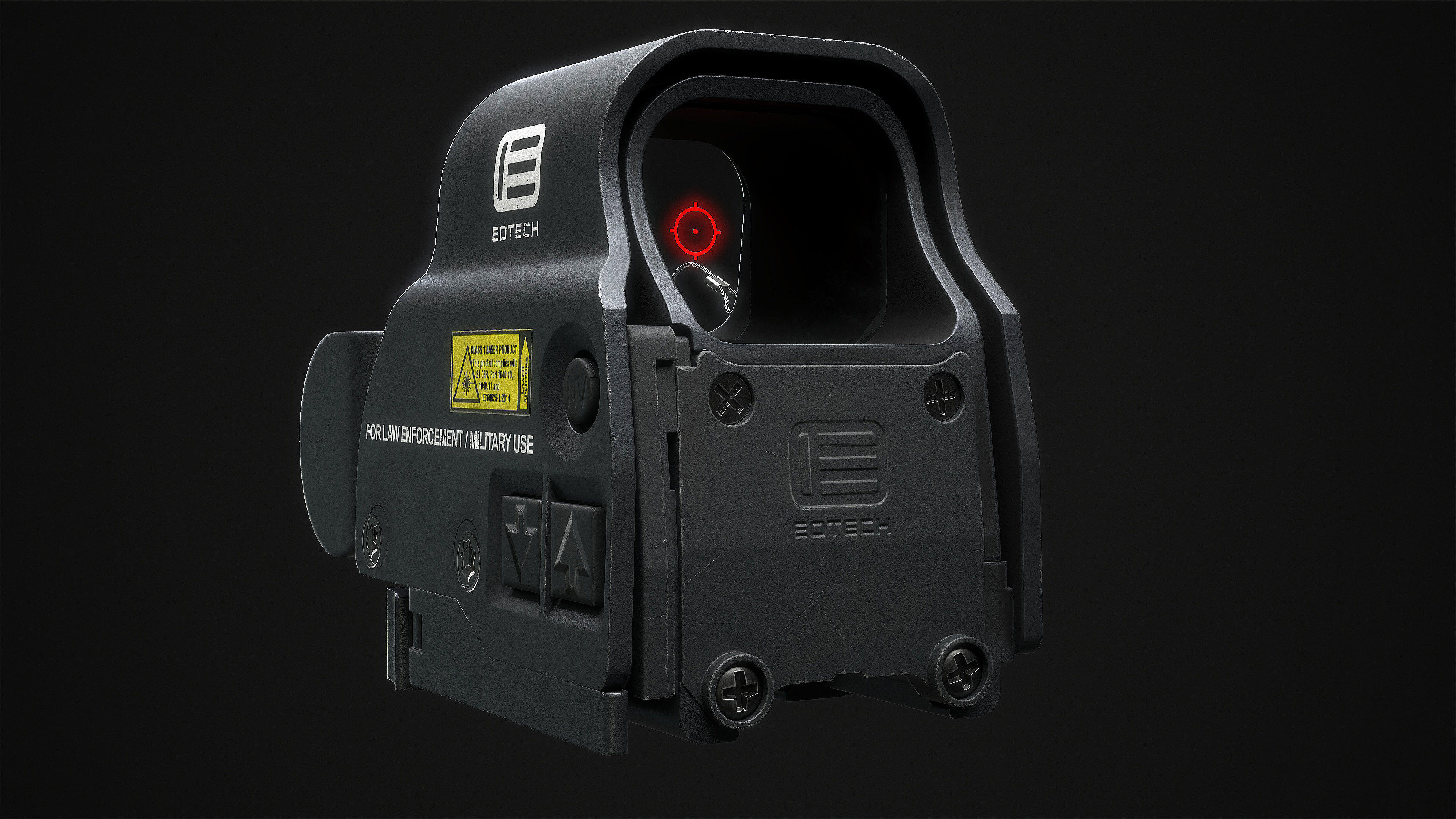 3D model EOTech EXPS3 With Magnifier 3x VR / AR / low-poly | CGTrader