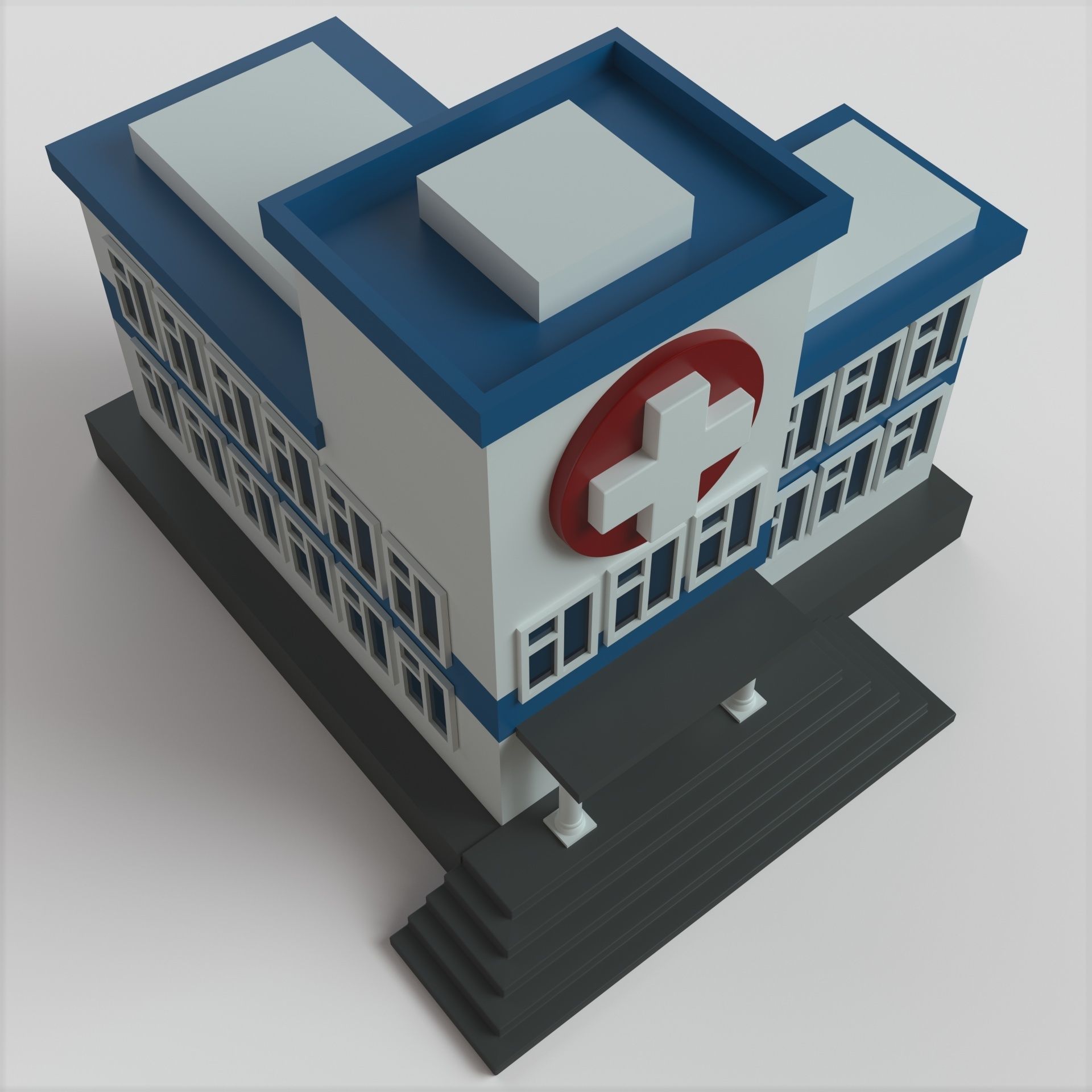3D model Hospital Building VR / AR / low-poly | CGTrader