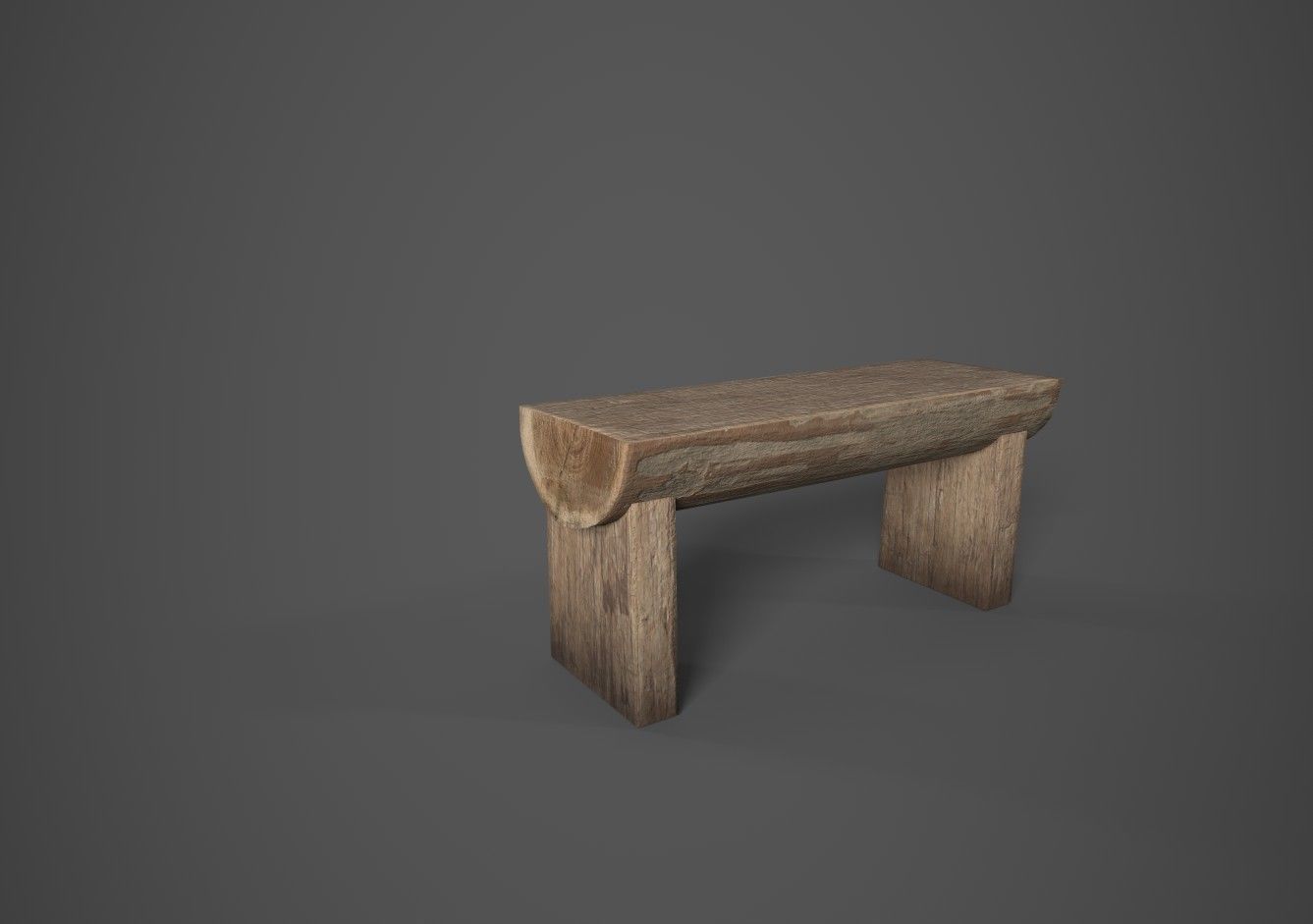 3D model Ancient Log Benches VR / AR / low-poly | CGTrader