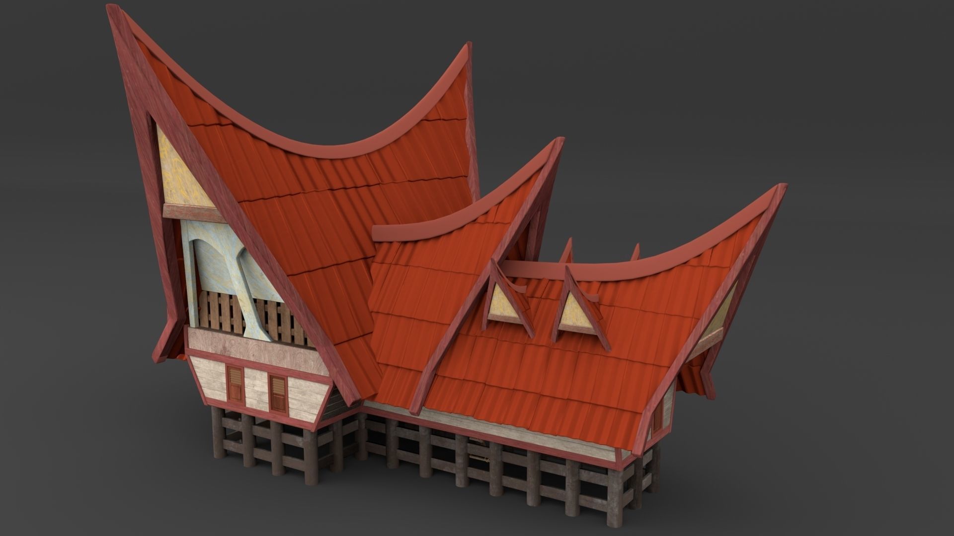 Indonesia Traditional Batak House 3D model | CGTrader
