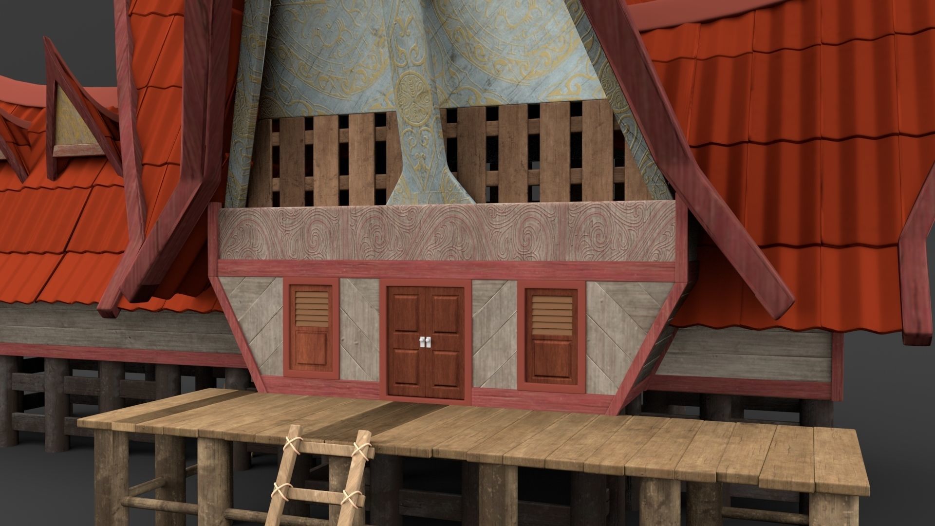 Indonesia Traditional Batak House 3D model | CGTrader