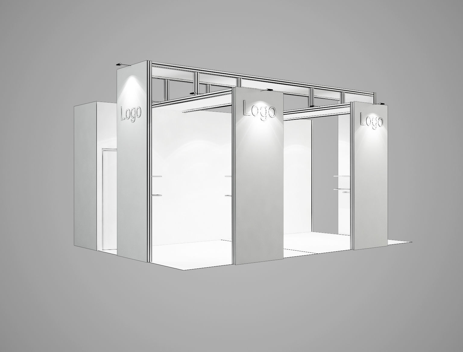 expo booth 4x6 3D model | CGTrader