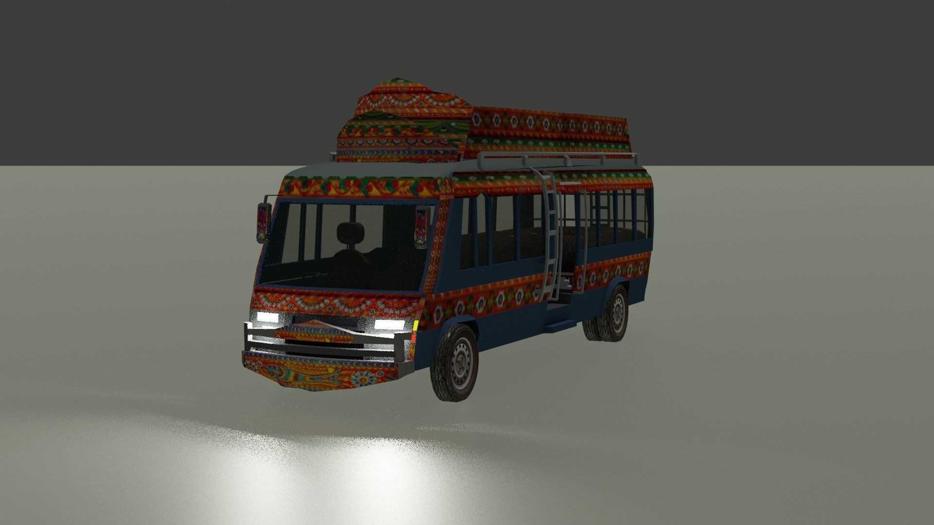 3D model Pakistani Old Bus VR / AR / low-poly | CGTrader
