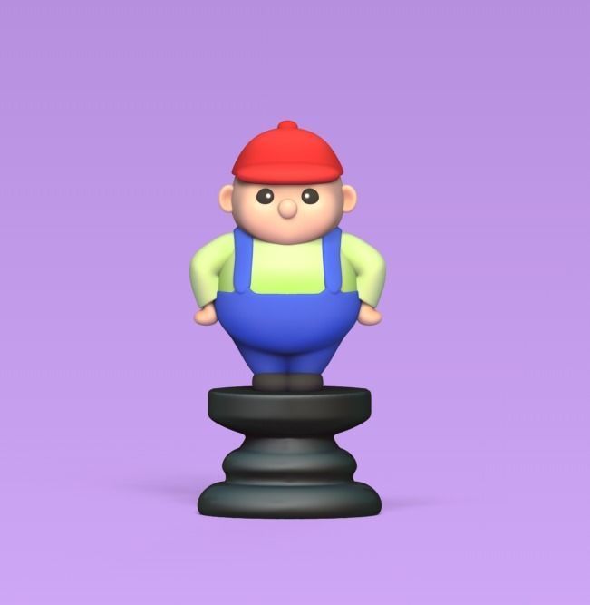 Alice Chess - Side B - Rook - Tweedle Dee Dum 3D model 3D printable ...