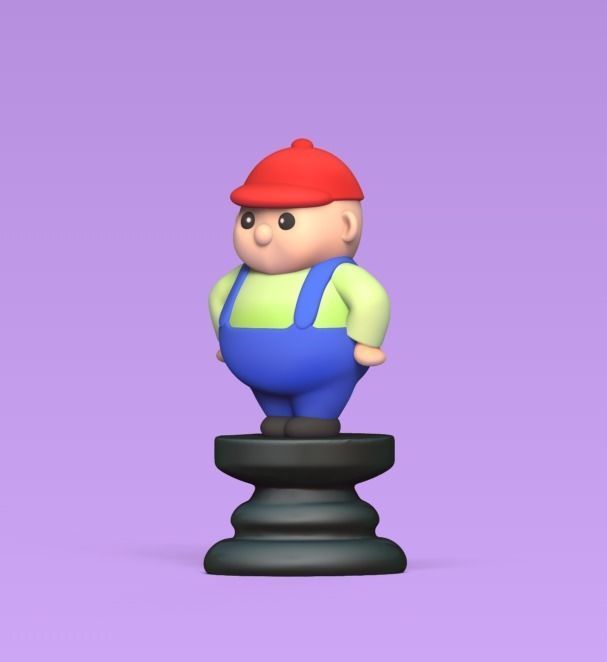 Alice Chess - Side B - Rook - Tweedle Dee Dum 3D model 3D printable ...