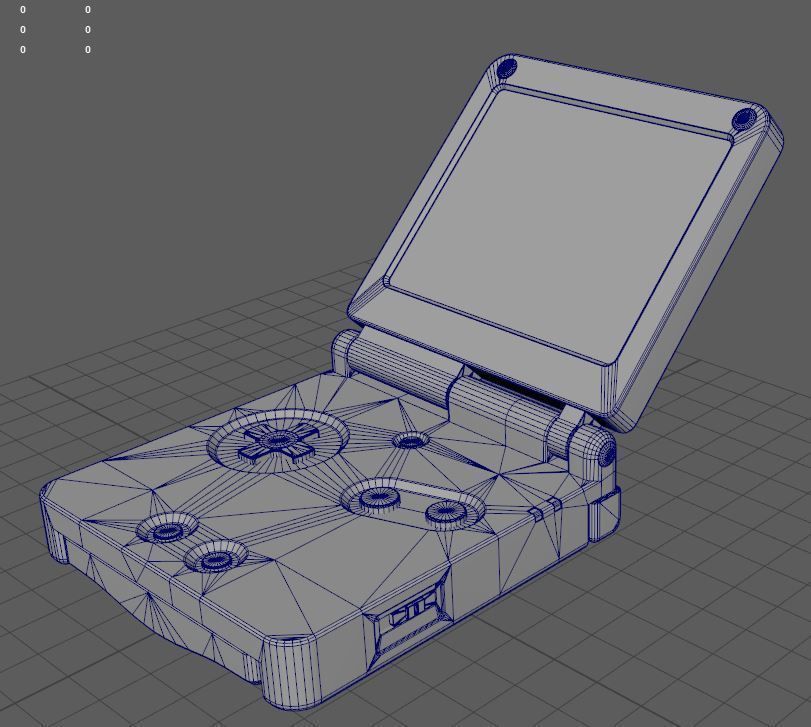 3D model Gameboy Advance SP Kirby VR / AR / low-poly | CGTrader