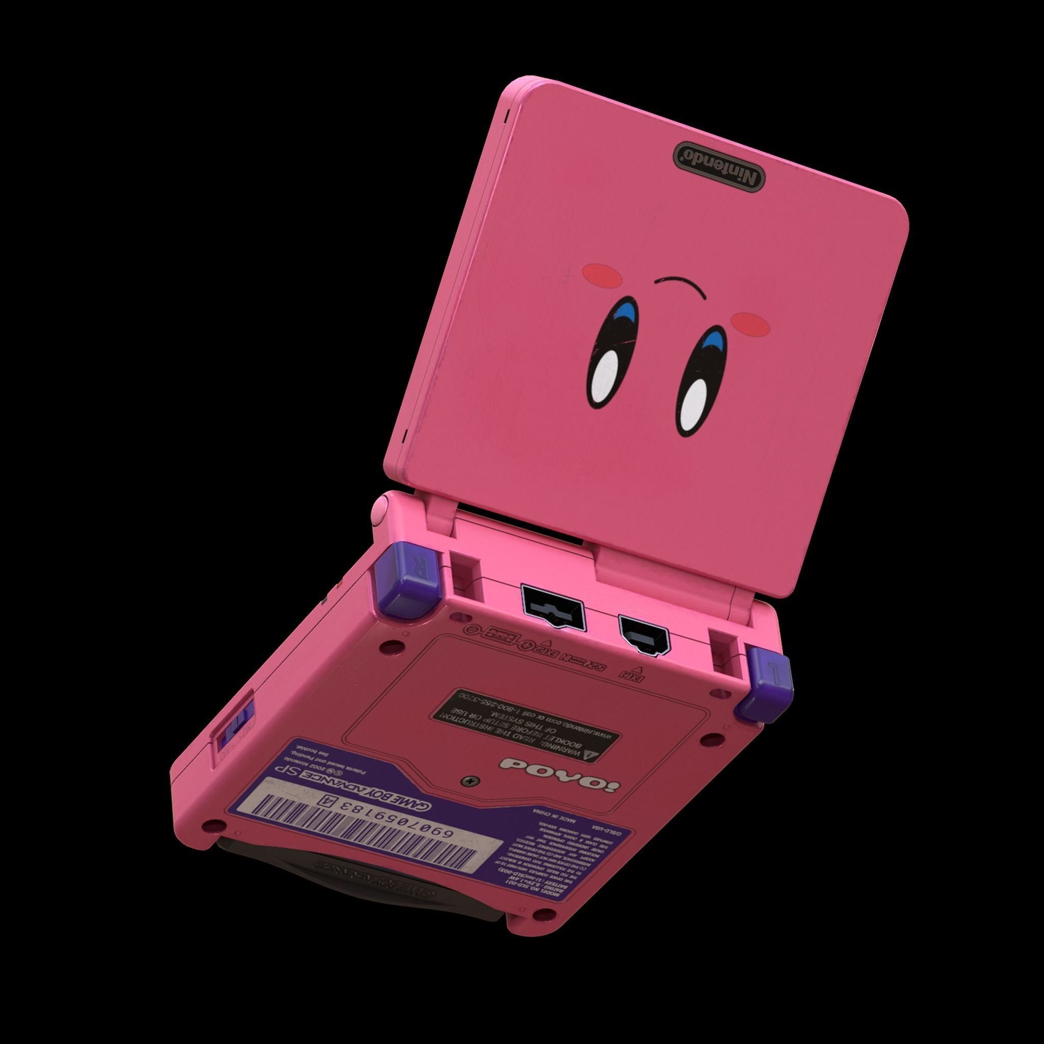 3D model Gameboy Advance SP Kirby VR / AR / low-poly | CGTrader