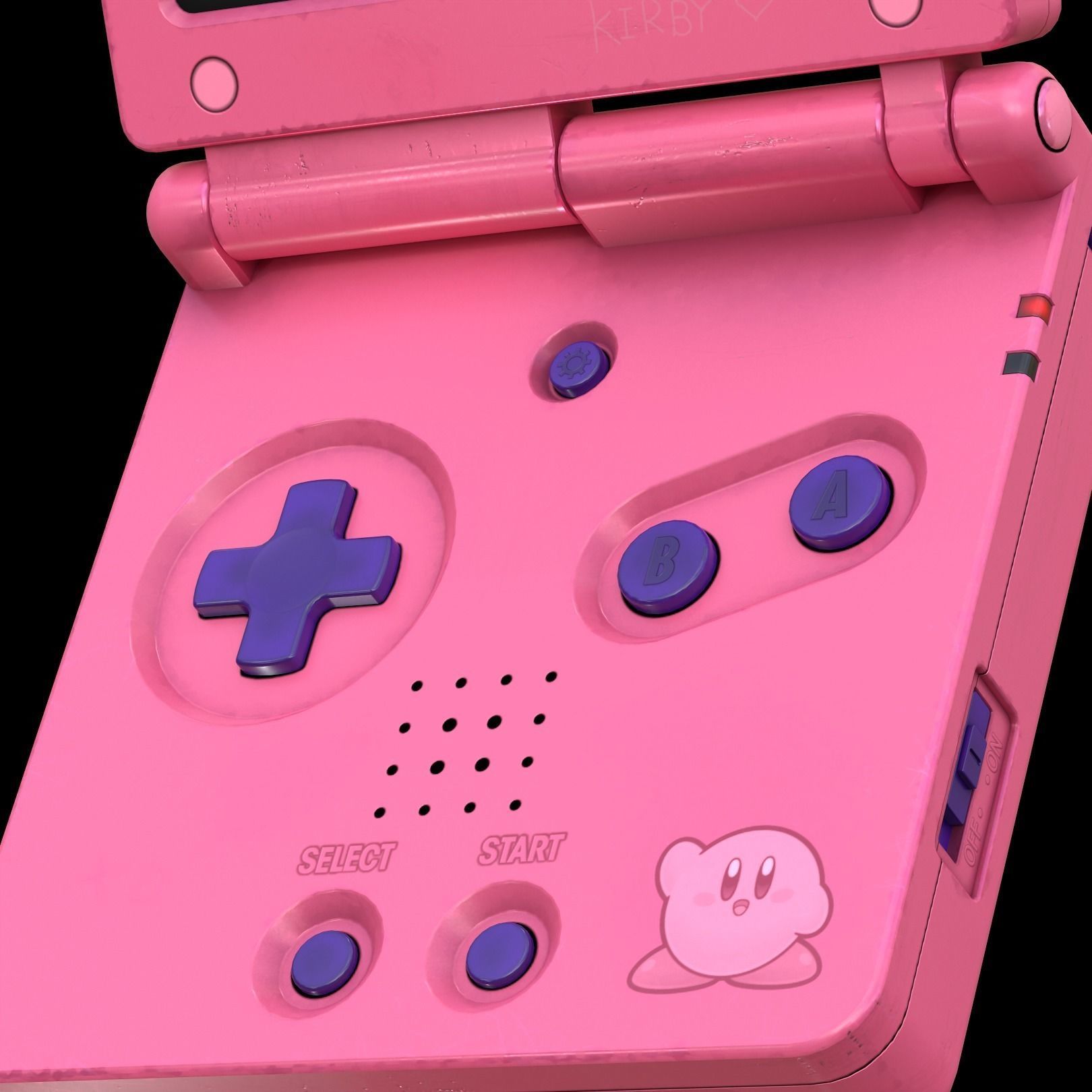 3D model Gameboy Advance SP Kirby VR / AR / low-poly | CGTrader