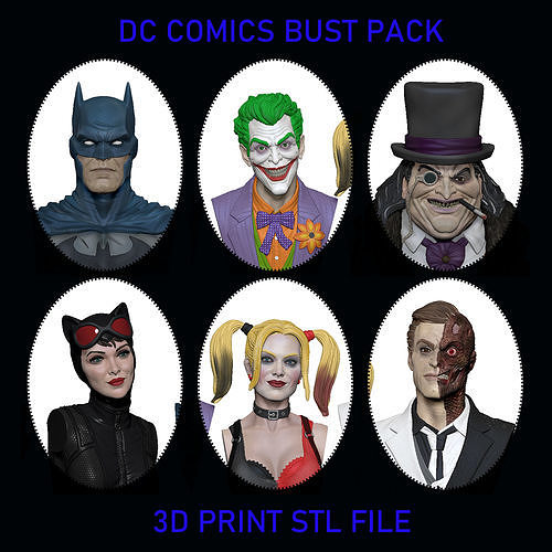 DC BUST PACK STL 3D model 3D printable | CGTrader