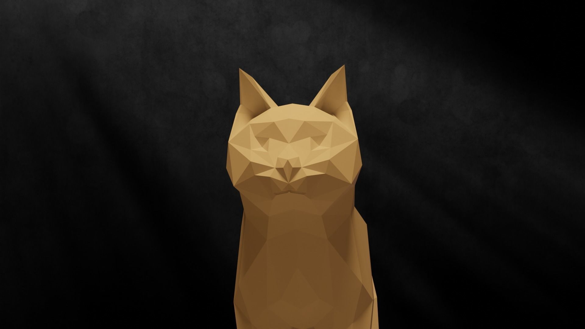 Polygonal cat 3D model 3D printable | CGTrader