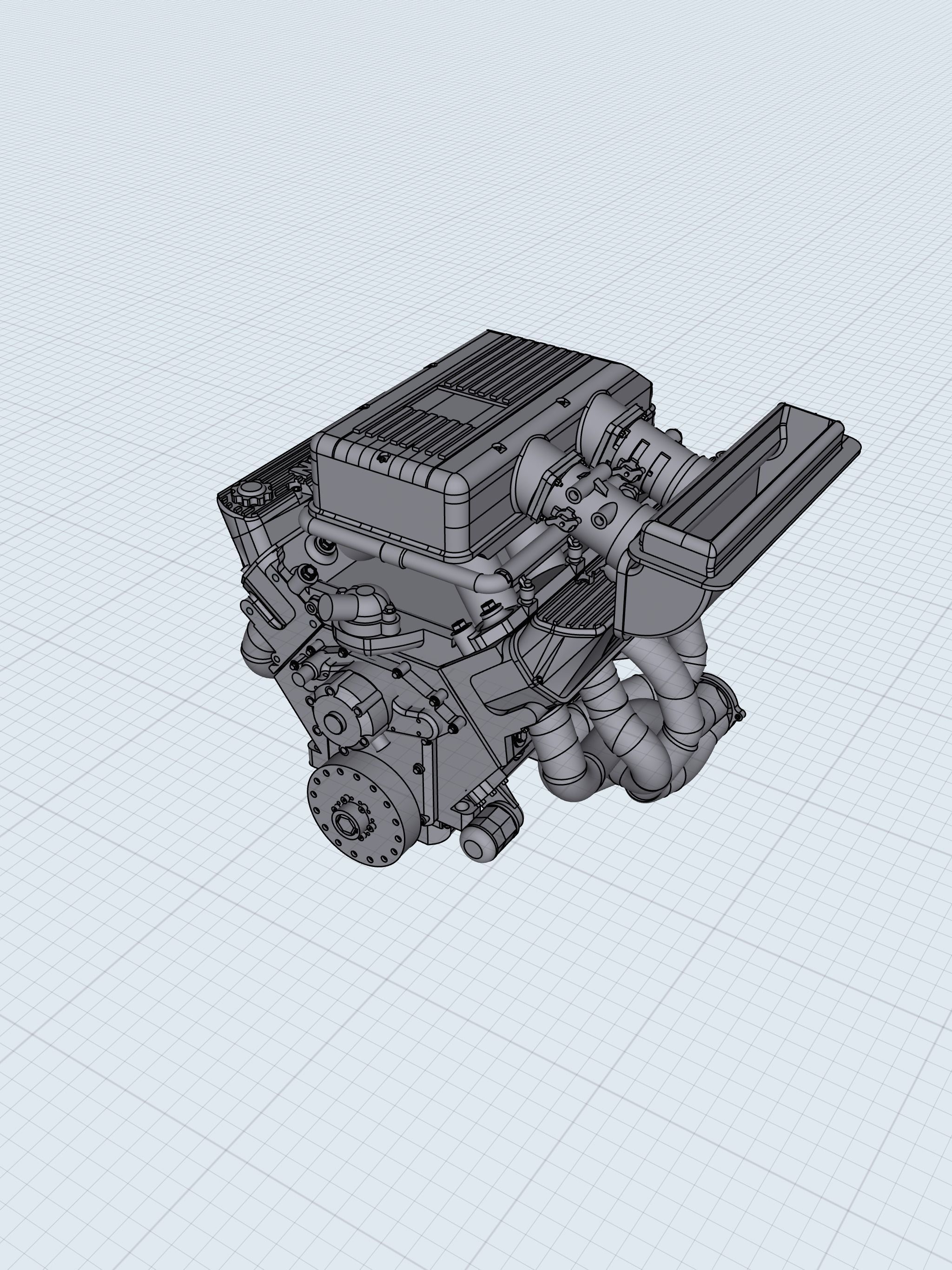 Holden Group A Walkinshaw 304 V8 Engine Commodore VL 3D model 3D ...