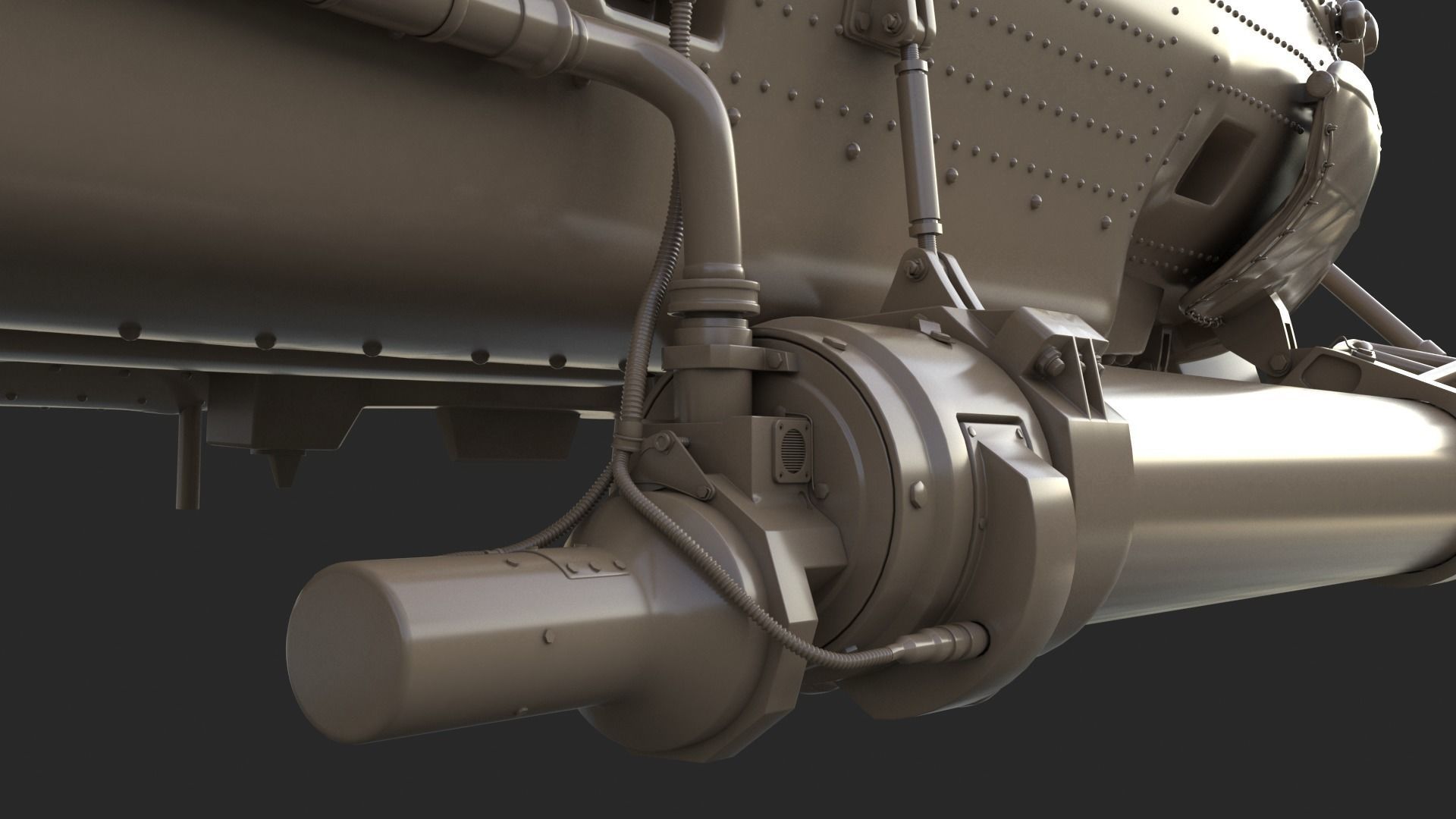 Eurocopter EC 725 Clay High Detail 3ds max Vray 3D model animated ...