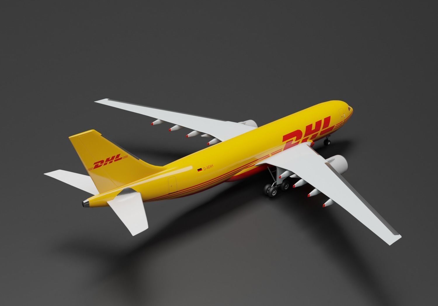 Airbus A300 DHL Cargo Livery 3D model | CGTrader