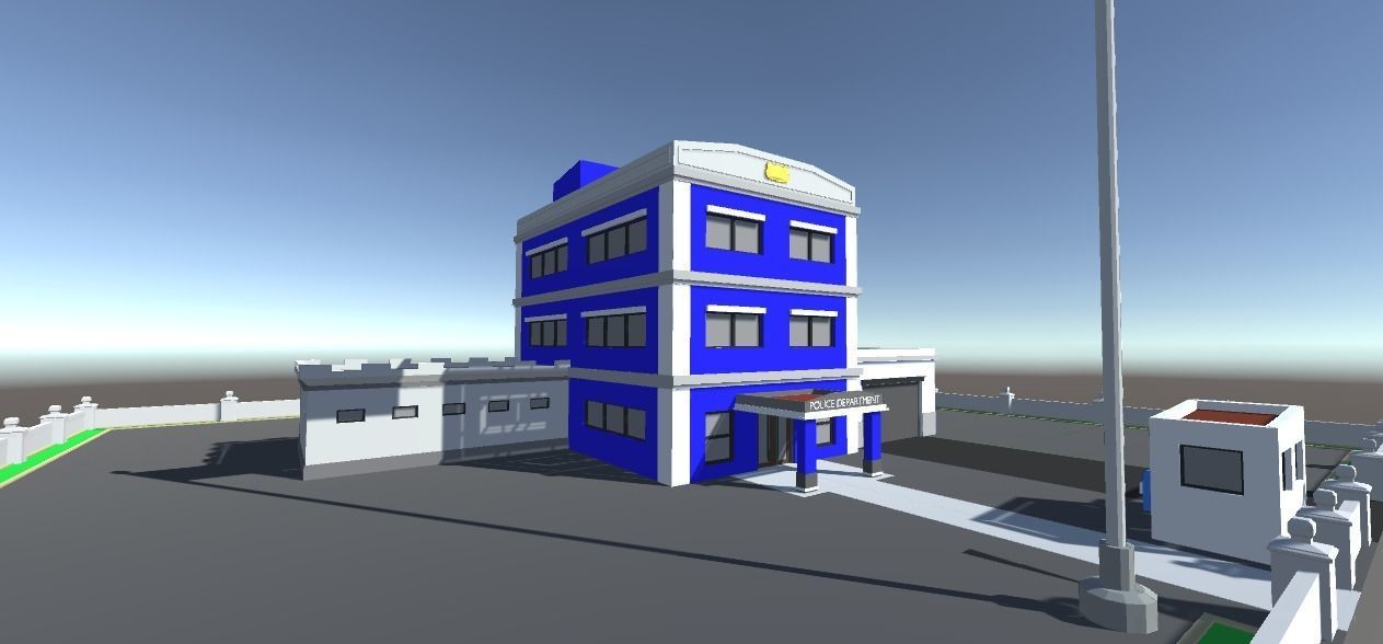 3D model Low-Poly Police Station VR / AR / low-poly | CGTrader