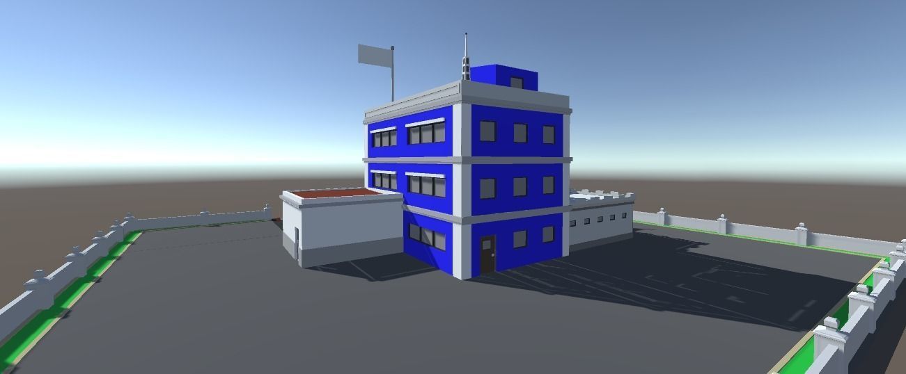 3D model Low-Poly Police Station VR / AR / low-poly | CGTrader