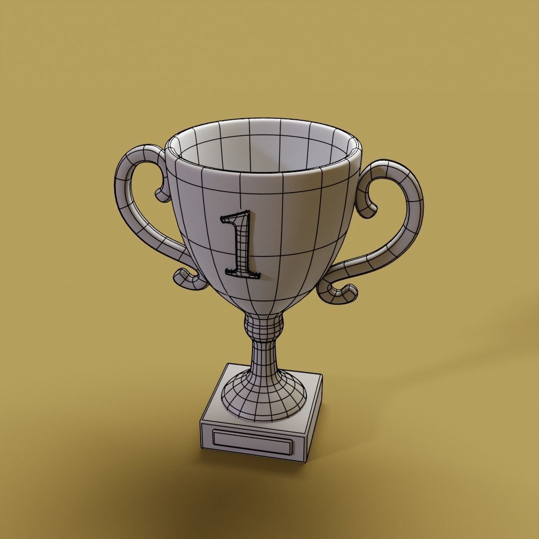 3D model Cartoon trophy prize VR / AR / low-poly | CGTrader
