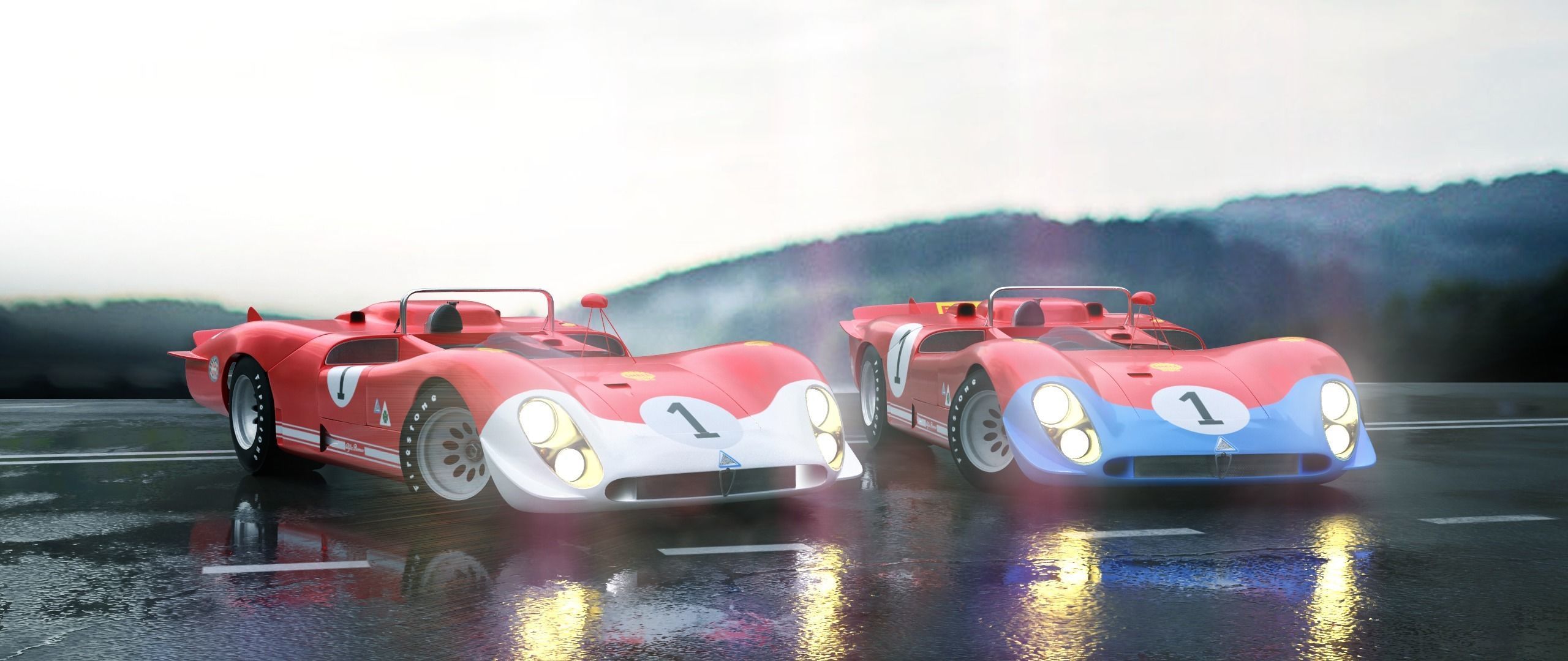 3D model Alfa Romeo T33 Short Tail Race Car Low poly Game-Ready Model VR / AR / low-poly | CGTrader
