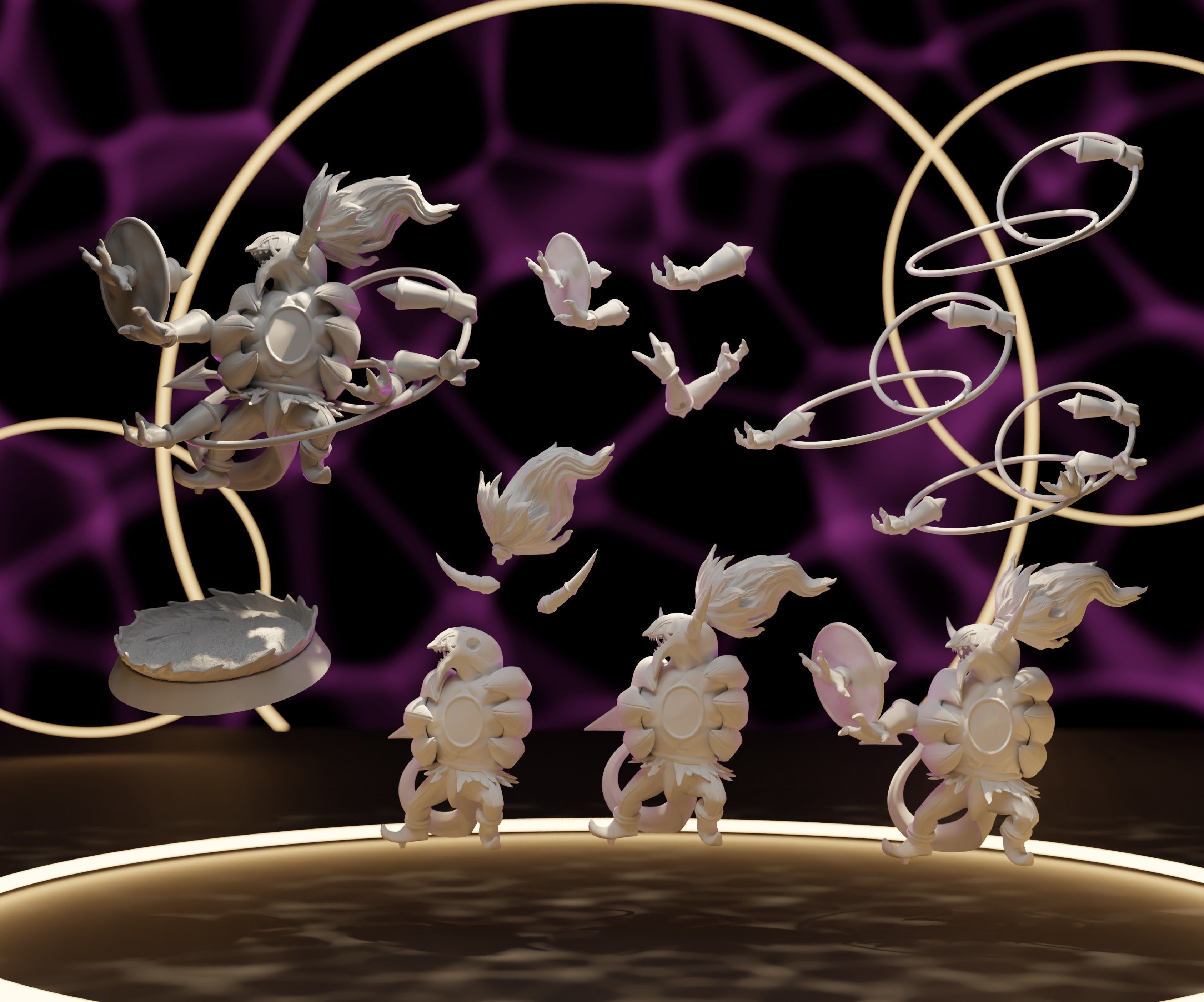 HOOPA UNBOUND - 3D PRINTABLE POKEMON with cuts and as a whole 3D model ...