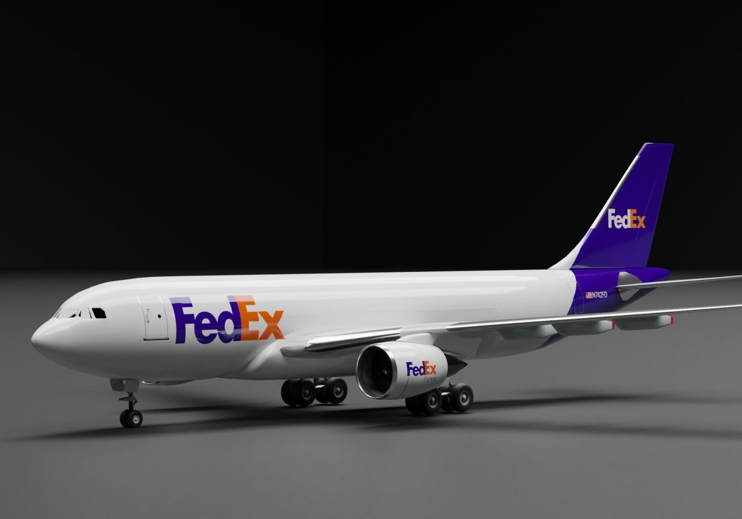 Airbus A300 FedEx Cargo Livery 3D model | CGTrader