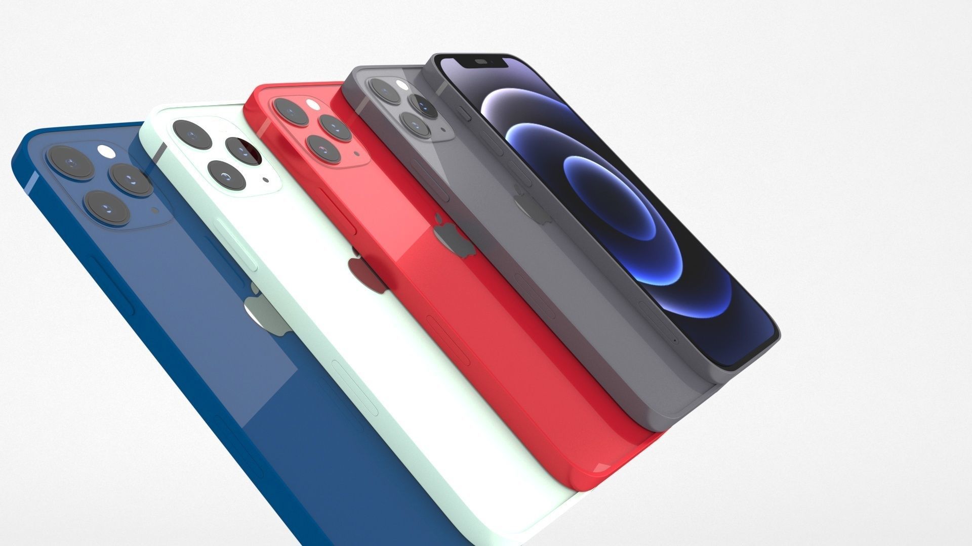 apple iphone 12 collection set 3D model | CGTrader
