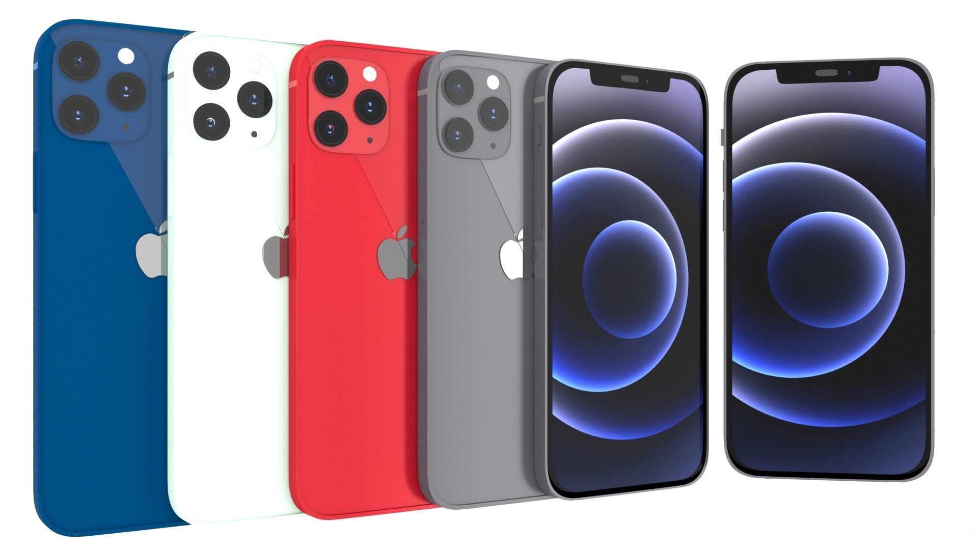 apple iphone 12 collection set 3D model | CGTrader