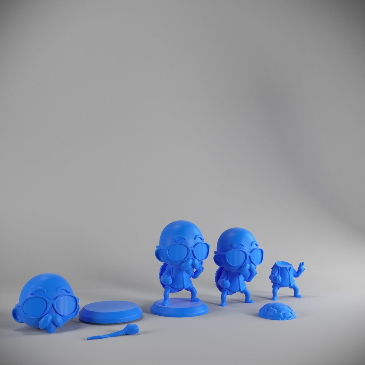 3Dprintstores Master Roshi Dragonball Chibi Ready To Print 3D model 3D ...
