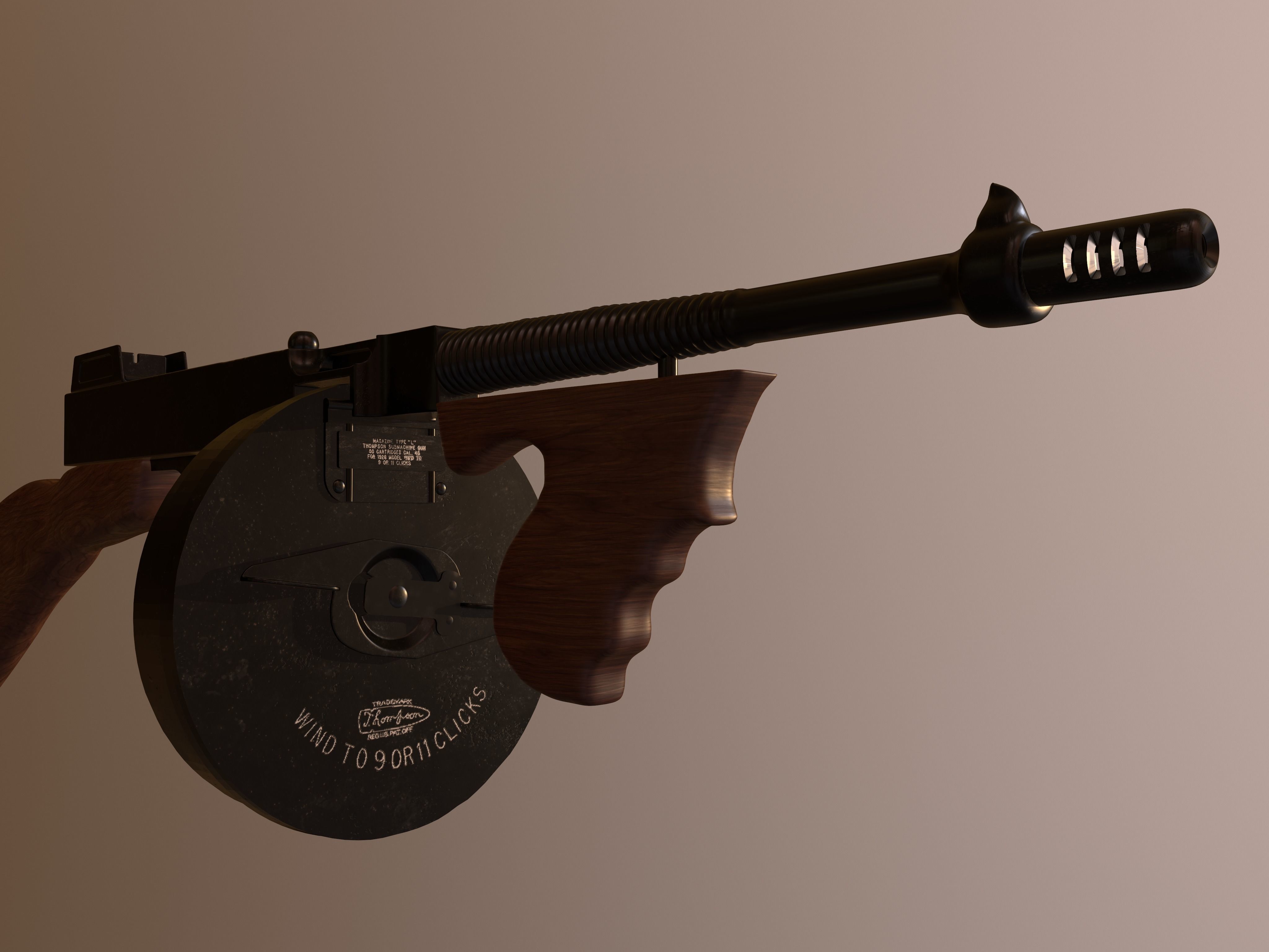 Tommy Gun 3D model | CGTrader