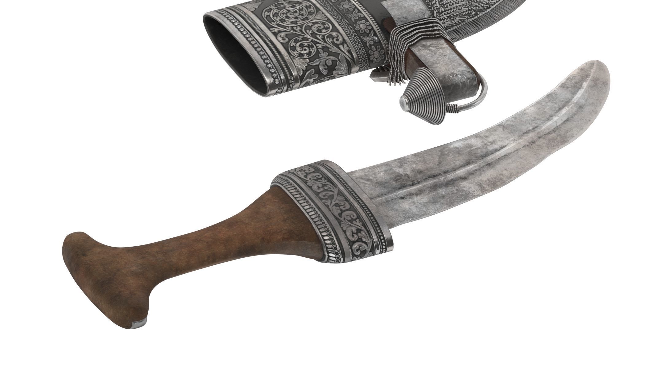 3D model Khanjar sword and dagger from sultanate of egypt VR / AR / low ...