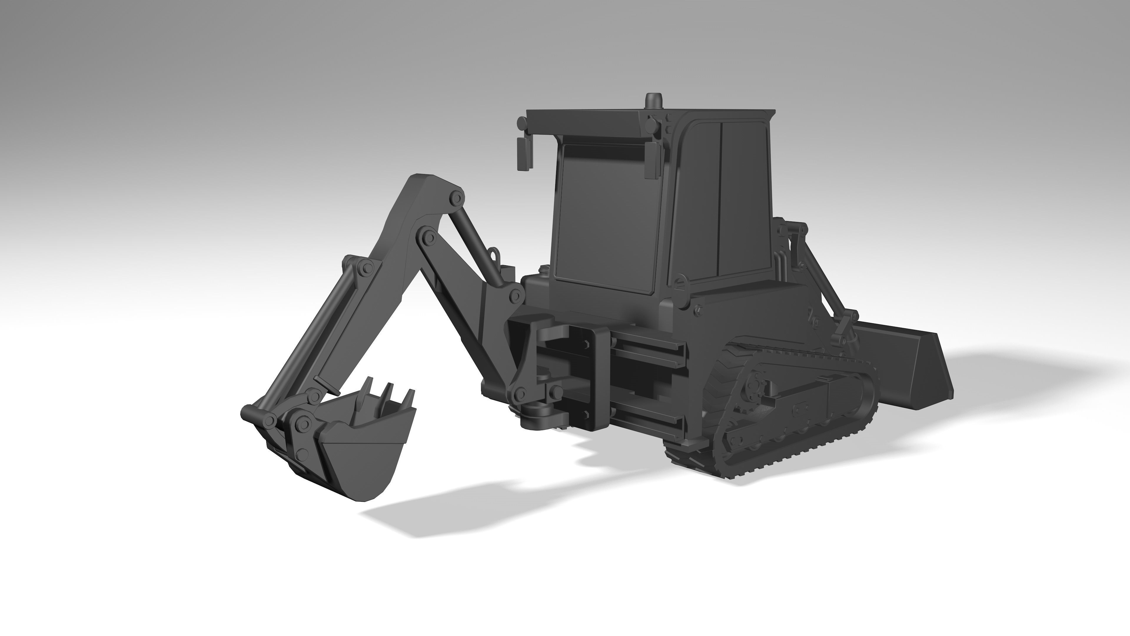 model of a crawler mini tractor JCB 3D model | CGTrader