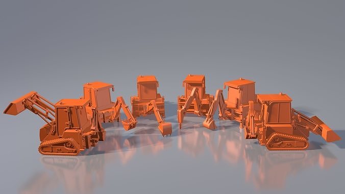 model of a crawler mini tractor JCB 3D model | CGTrader