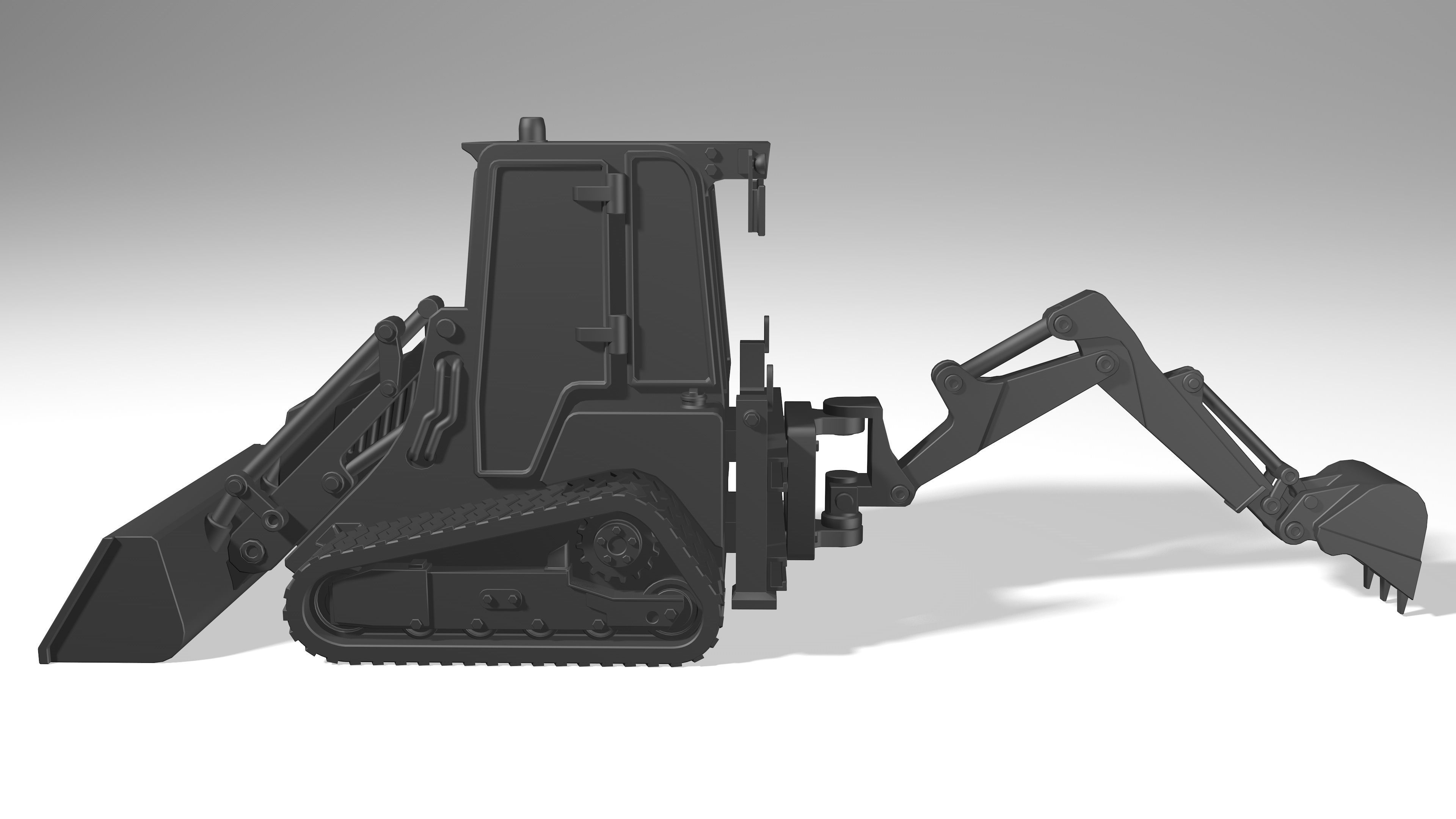 model of a crawler mini tractor JCB 3D model | CGTrader