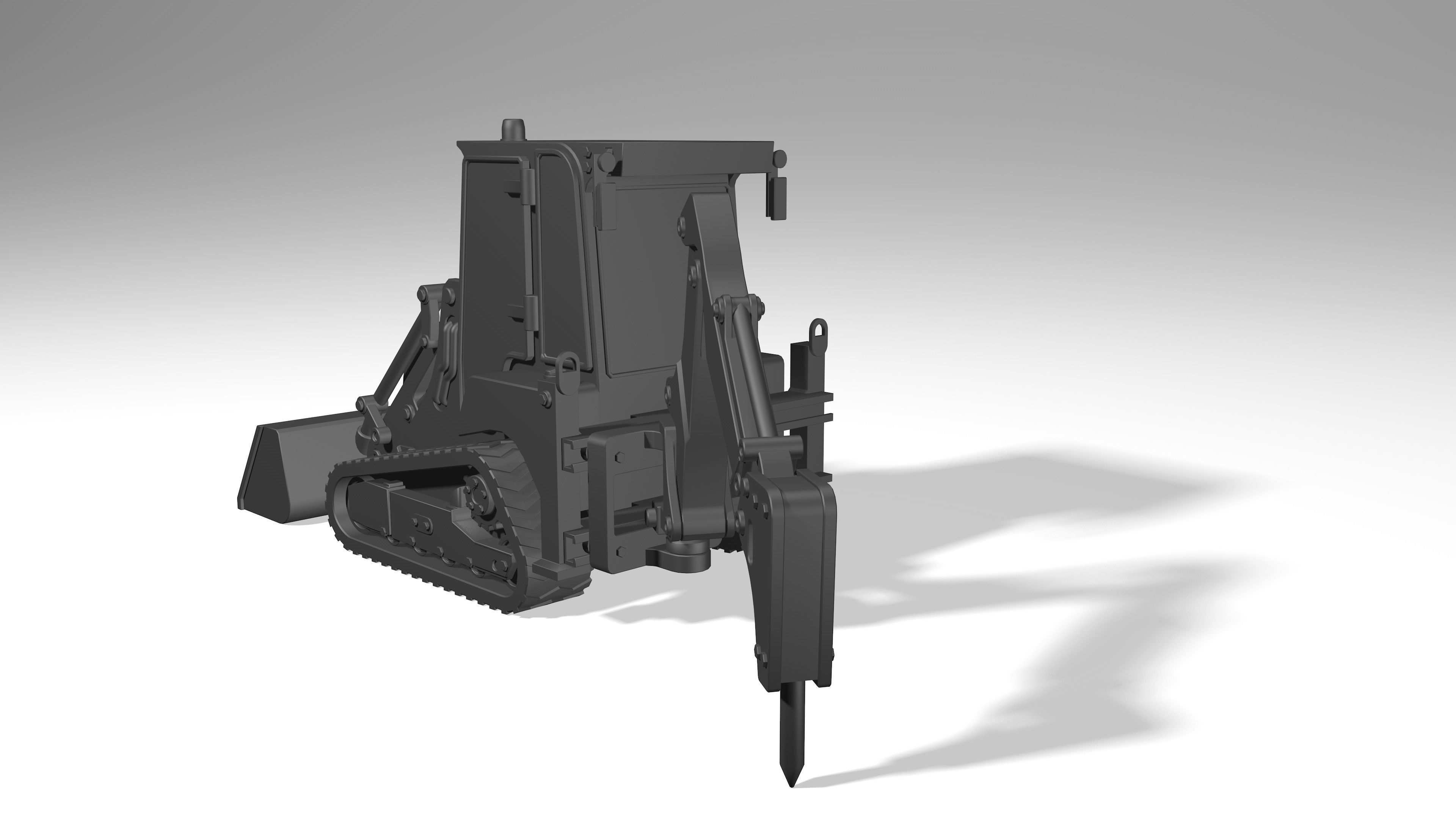 model of a crawler mini tractor JCB 3D model | CGTrader