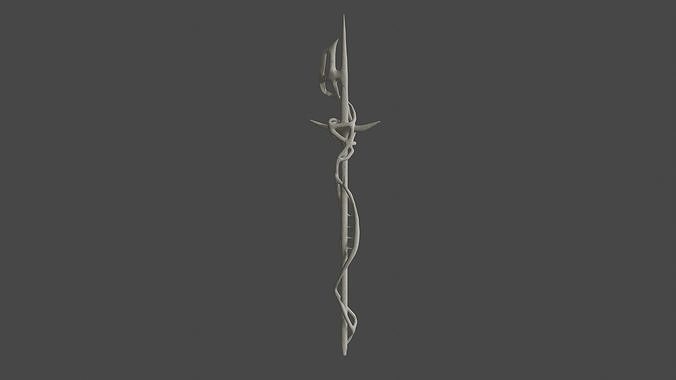 Bone Halberd free VR / AR / low-poly 3D model | CGTrader