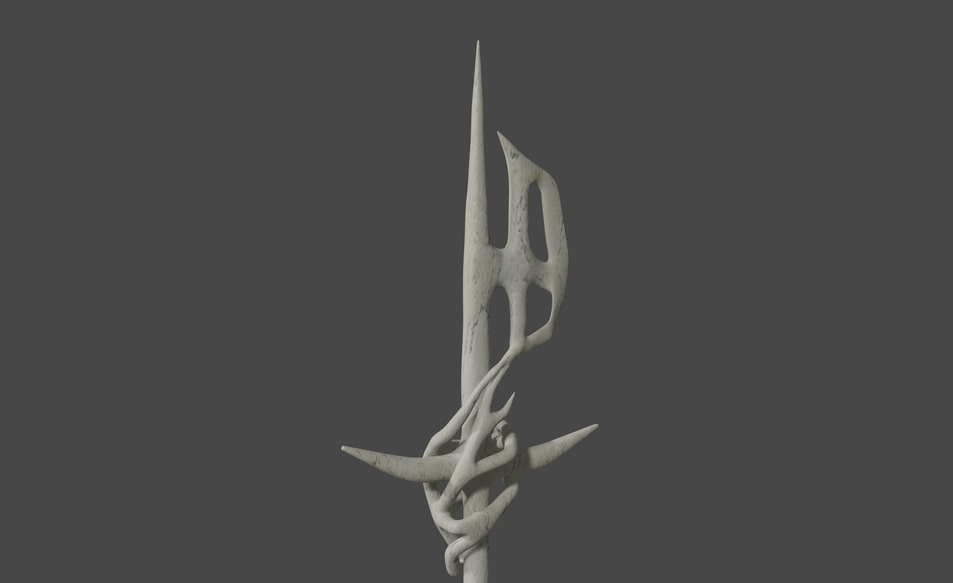 Bone Halberd free VR / AR / low-poly 3D model | CGTrader
