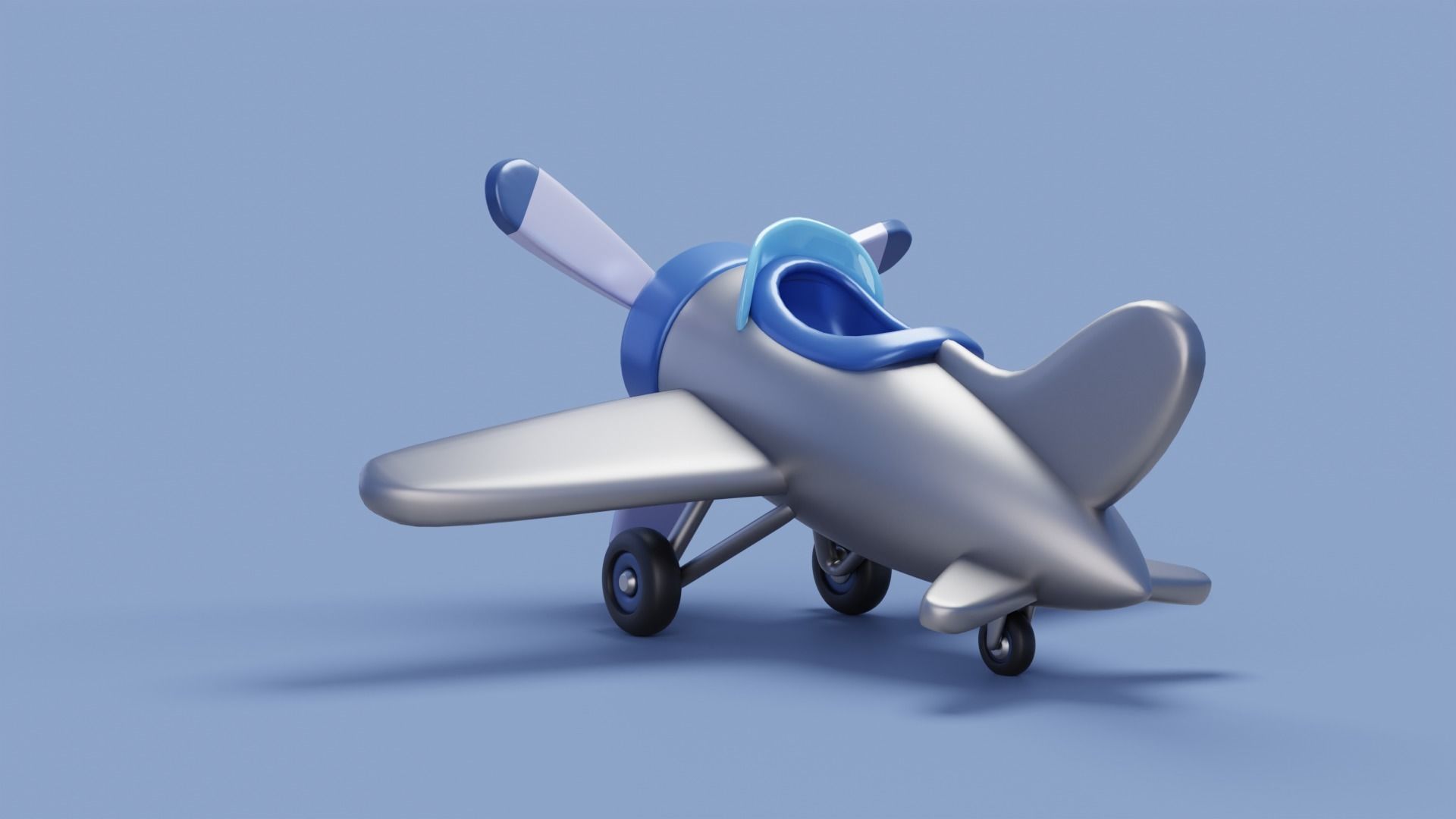 3D model Cartoon stylized airplane VR / AR / low-poly | CGTrader