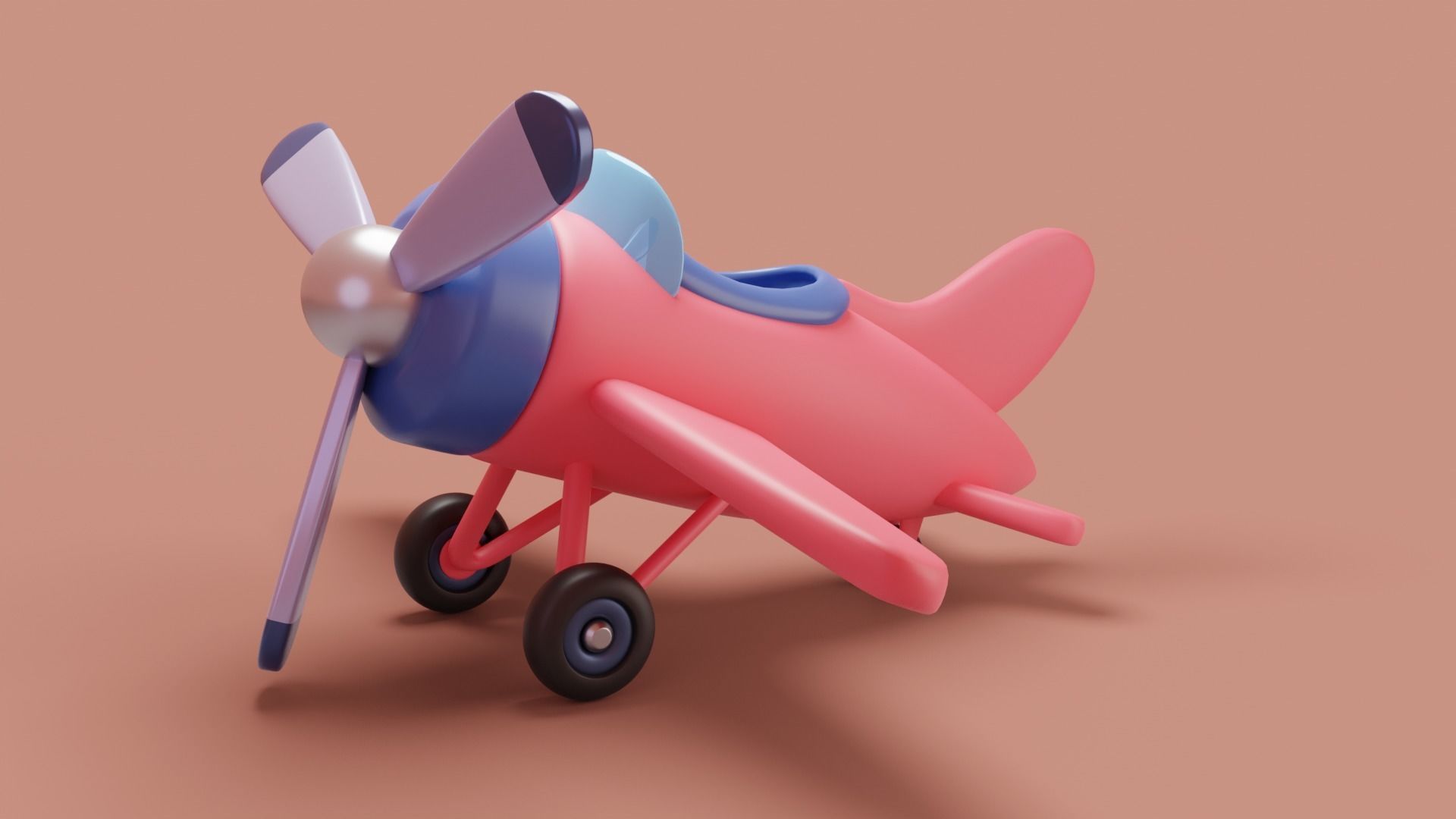 3D model Cartoon stylized airplane VR / AR / low-poly | CGTrader
