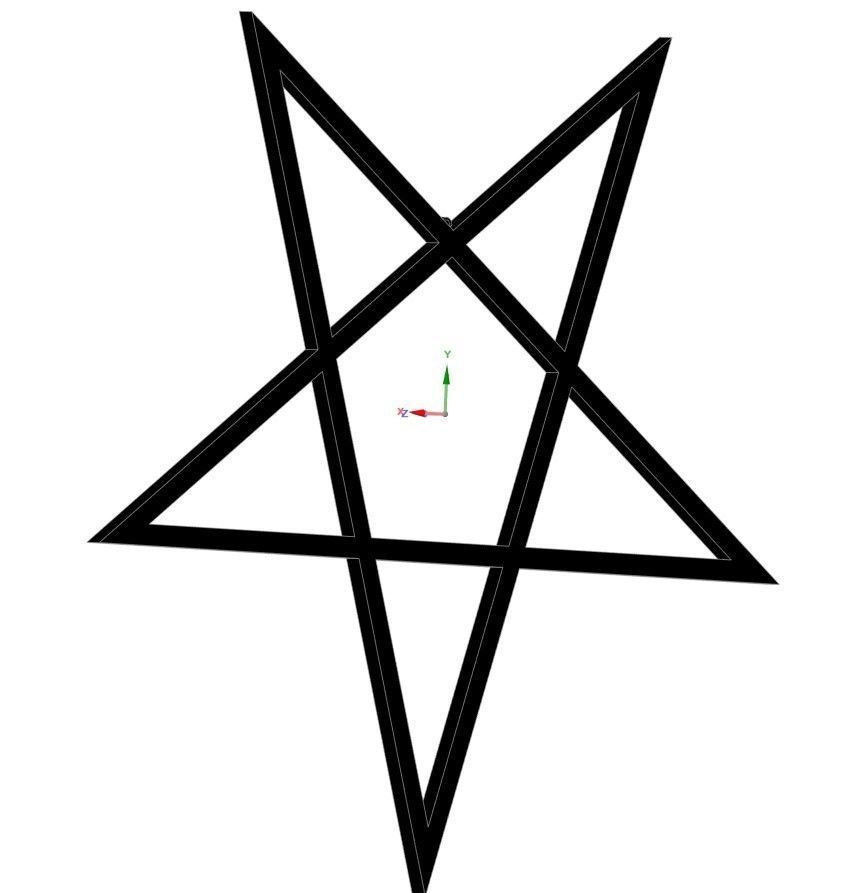 Very nice large pentagram 3D model 3D printable | CGTrader