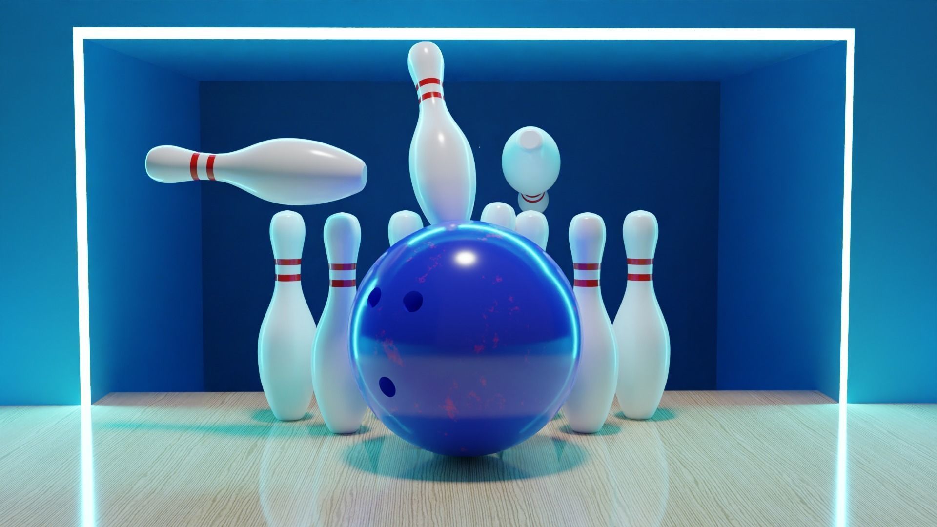 Bowling Ball and Pin free 3D model | CGTrader