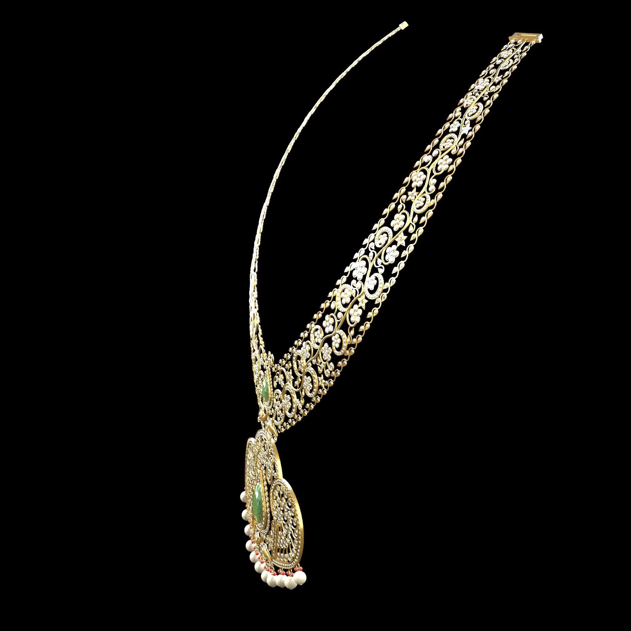 Diamond Necklace 3D model | CGTrader