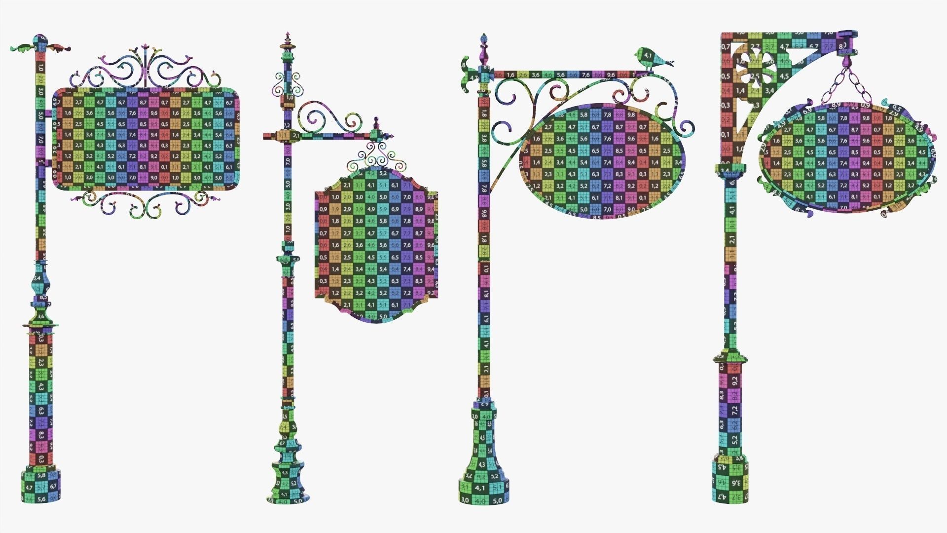 Forged columns 3D Model Collection | CGTrader