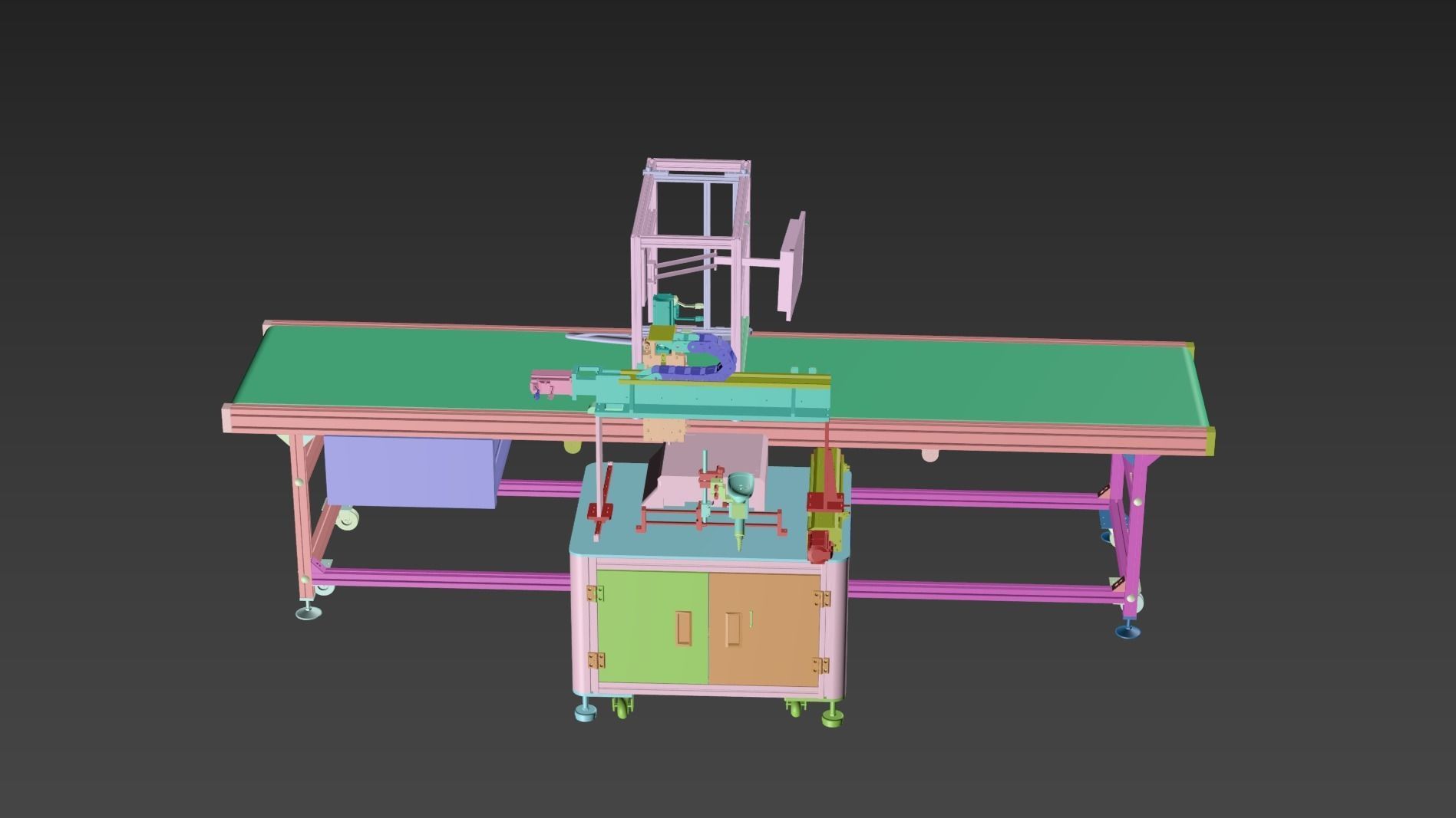 Automatic Weighing Assembly Line 3D model | CGTrader